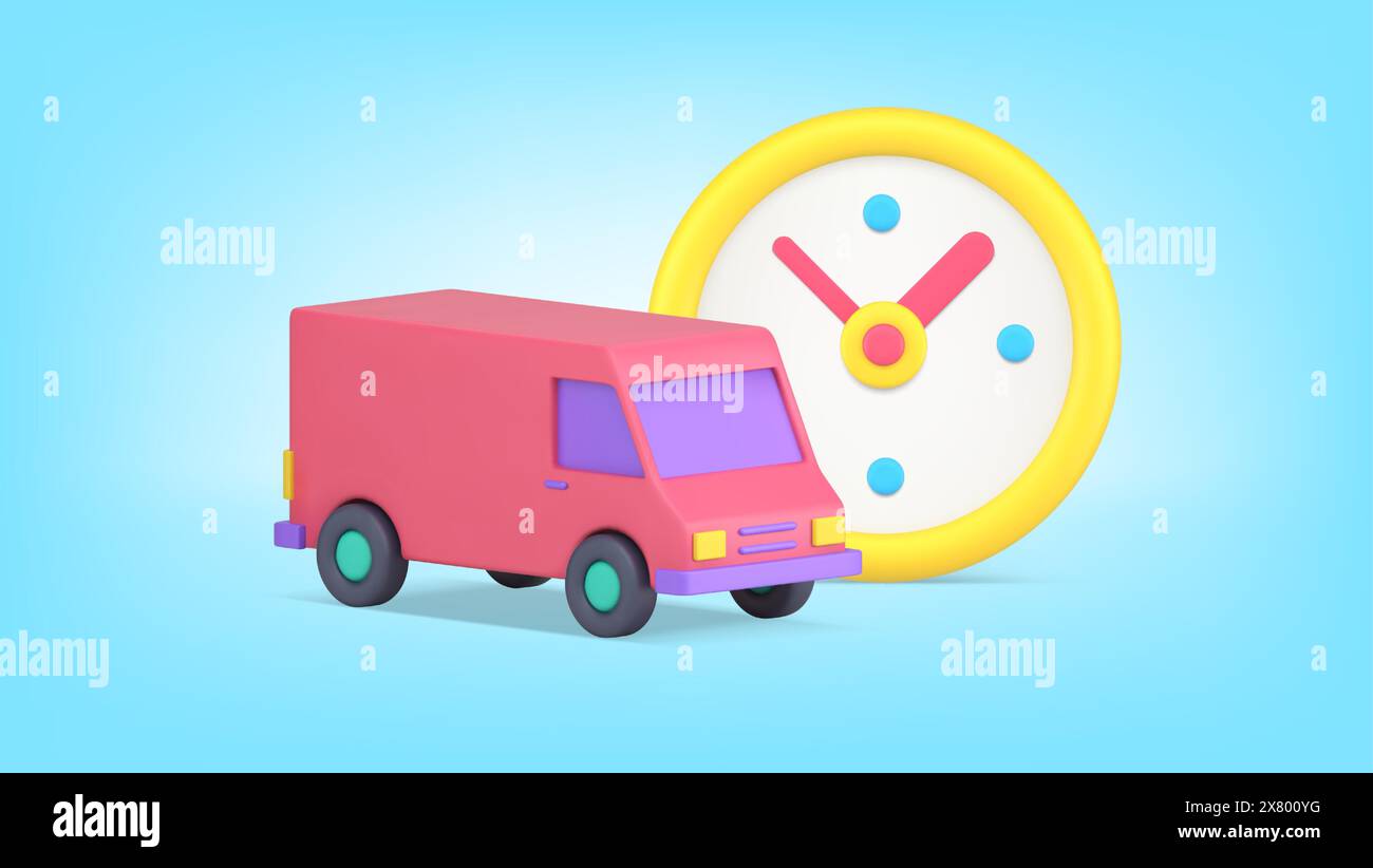 Express delivery courier service cargo truck van transportation with ...