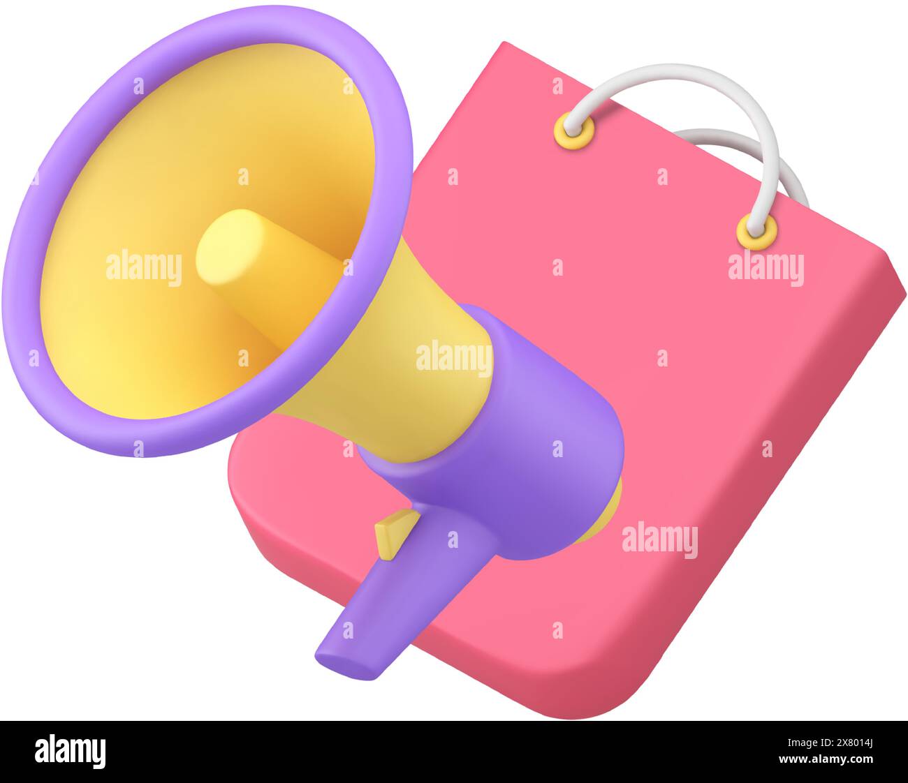 Shopping sale discount promo marketing announcement megaphone realistic ...