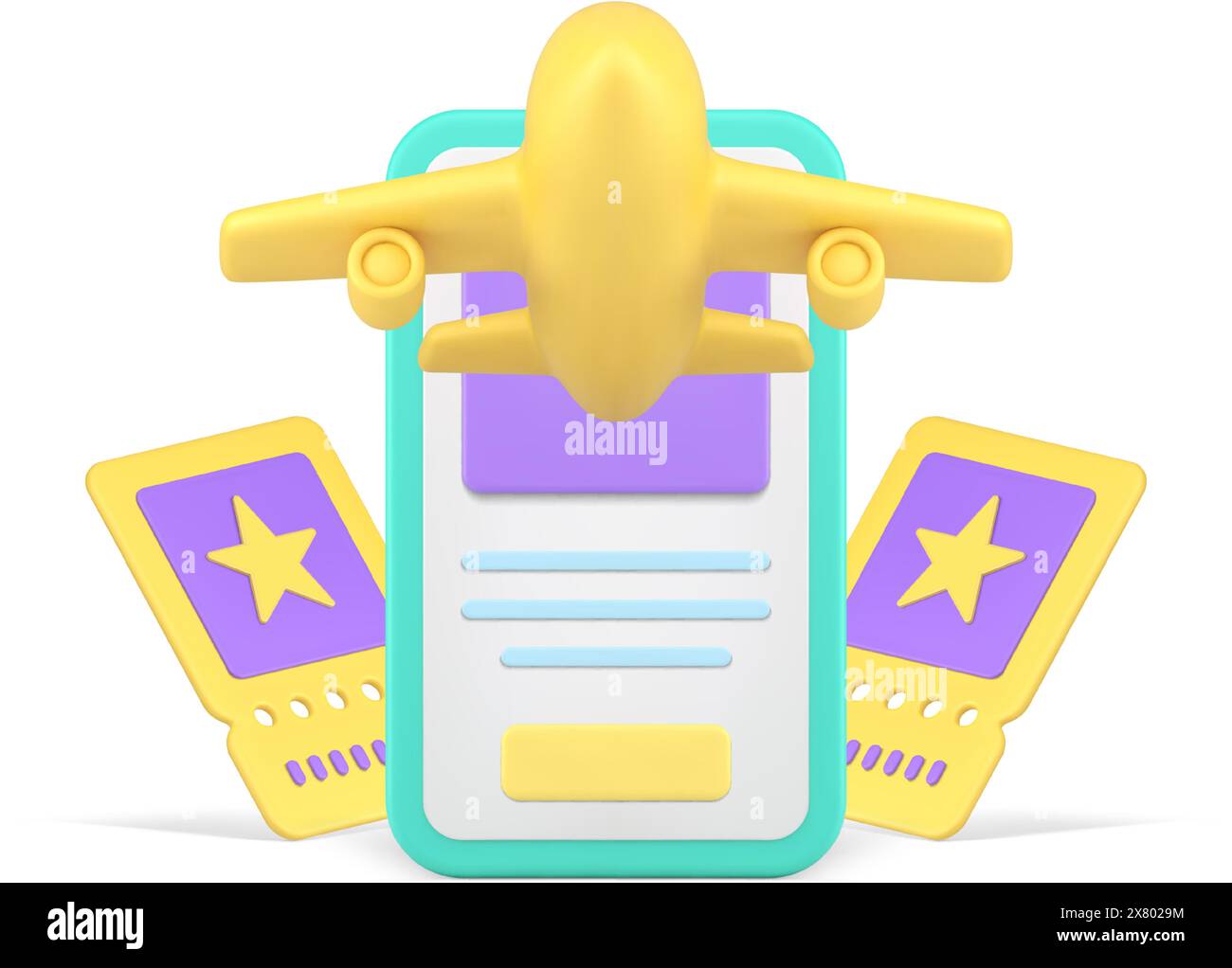 Airplane departure arrival pass tickets check in smartphone application ...