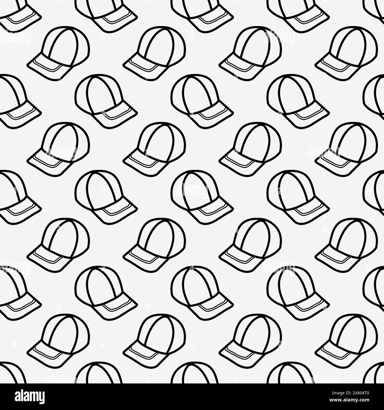 Baseball cap seamless pattern. Suitable for background, fabric, textile ...
