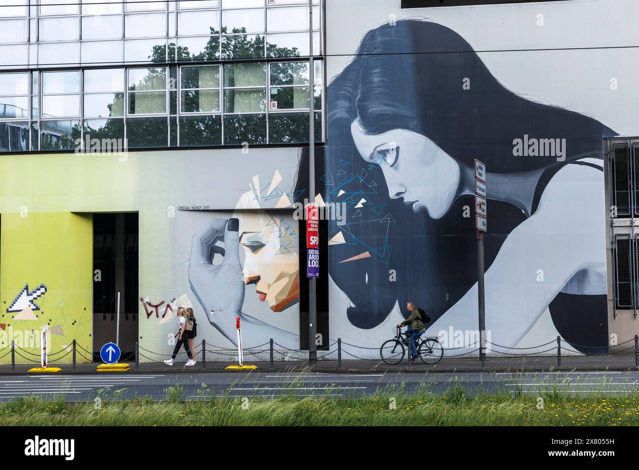 mural on a building on Caecilien street, Cologne, Germany. ***PLEASE ...