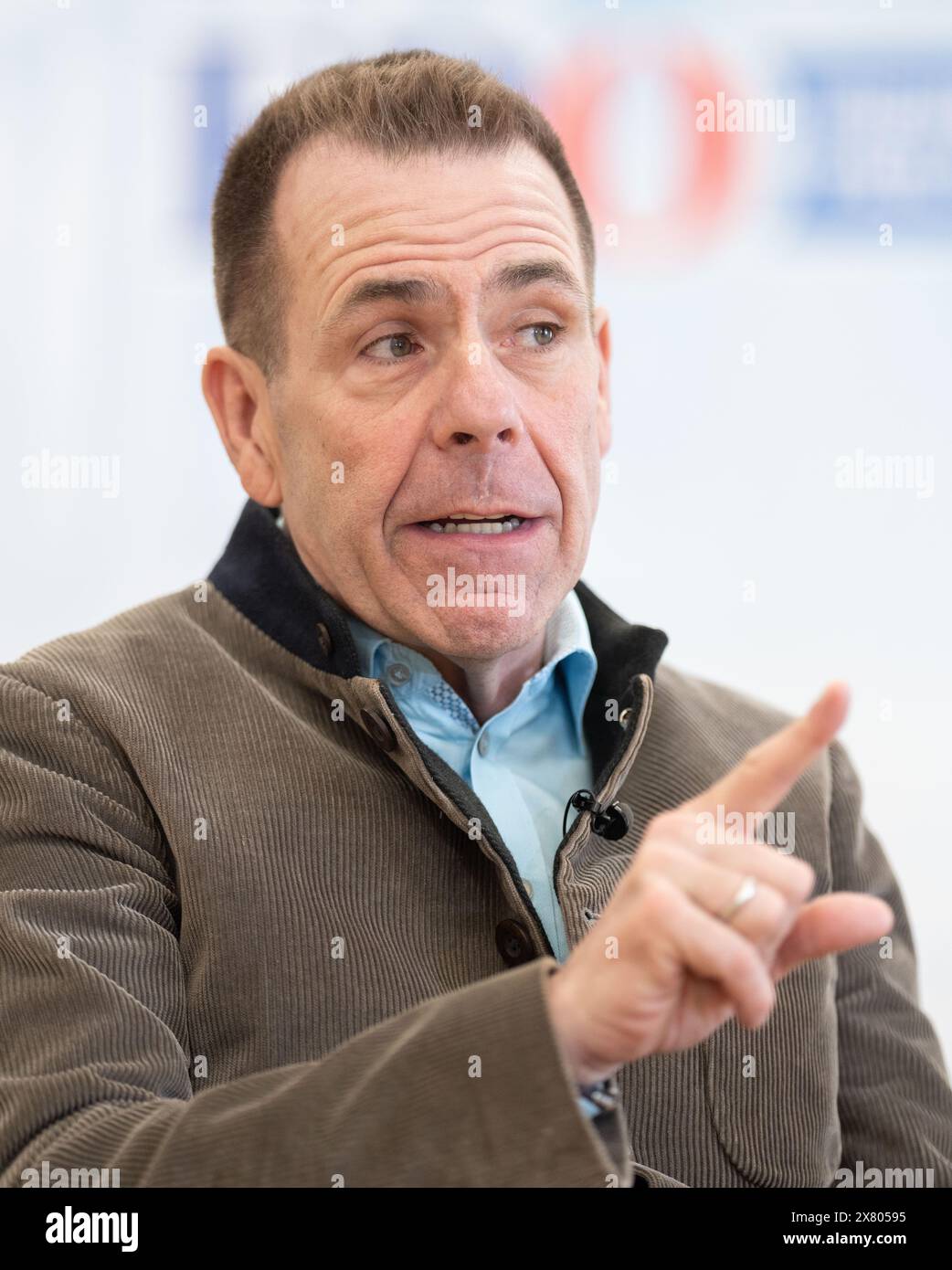 FPÖ top candidate Harald Vilimsky on Thursday, 16 May 2024, in an ...