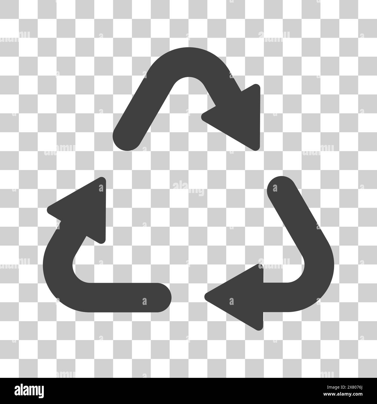 Recycling icon on transparent background Stock Vector Image & Art - Alamy