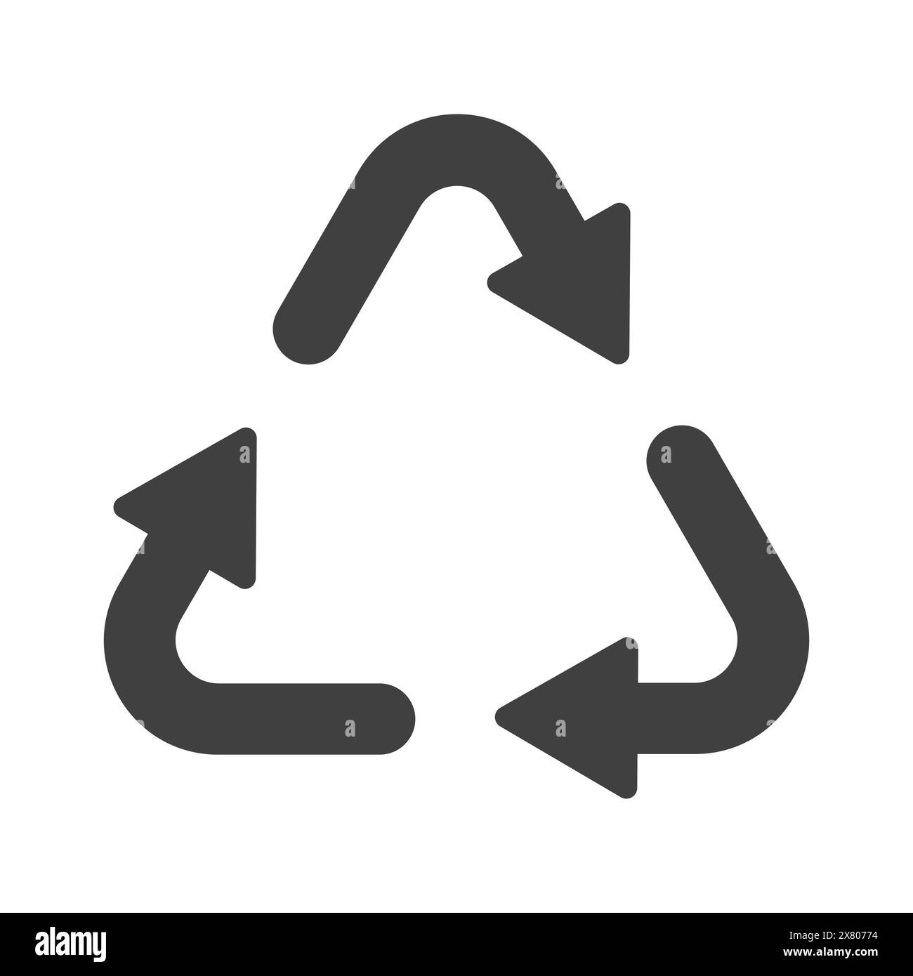 Recycling icon on transparent background Stock Vector Image & Art - Alamy