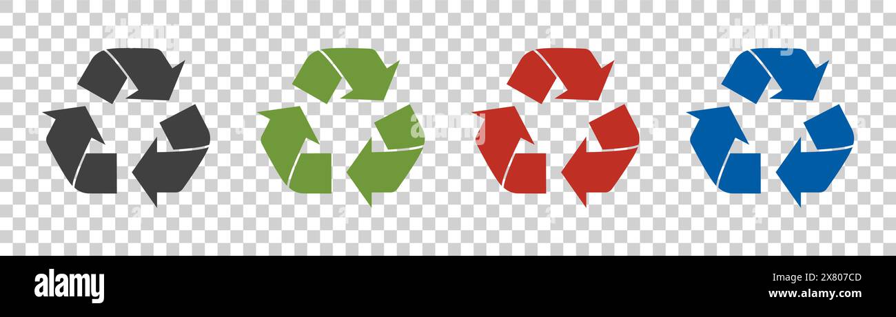 Recycling icon on transparent background Stock Vector Image & Art - Alamy