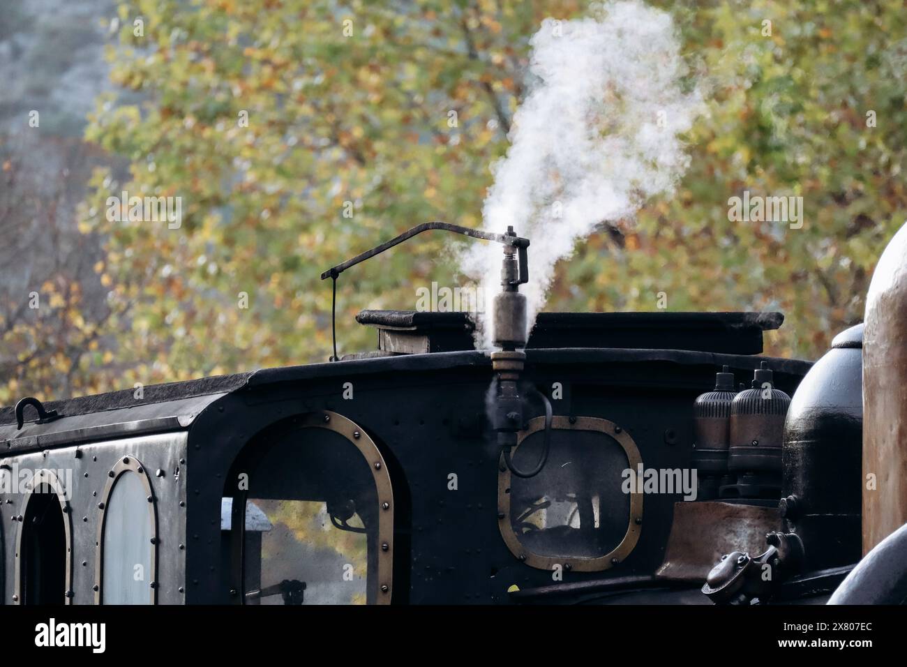 Close up of the 1920s vintage steam train in Provence, southern France ...