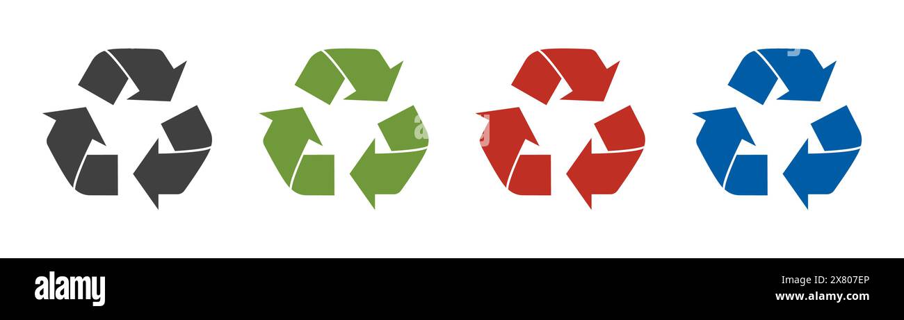 Recycling icon on transparent background Stock Vector Image & Art - Alamy