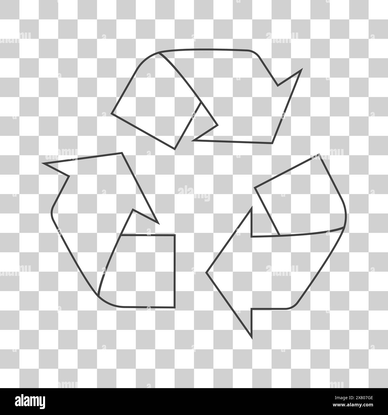 Recycling icon on transparent background Stock Vector Image & Art - Alamy