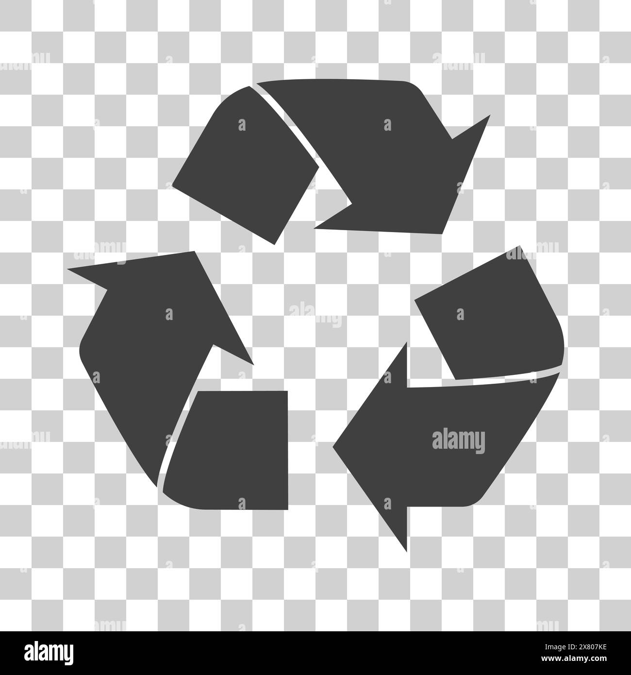Recycling icon on transparent background Stock Vector Image & Art - Alamy