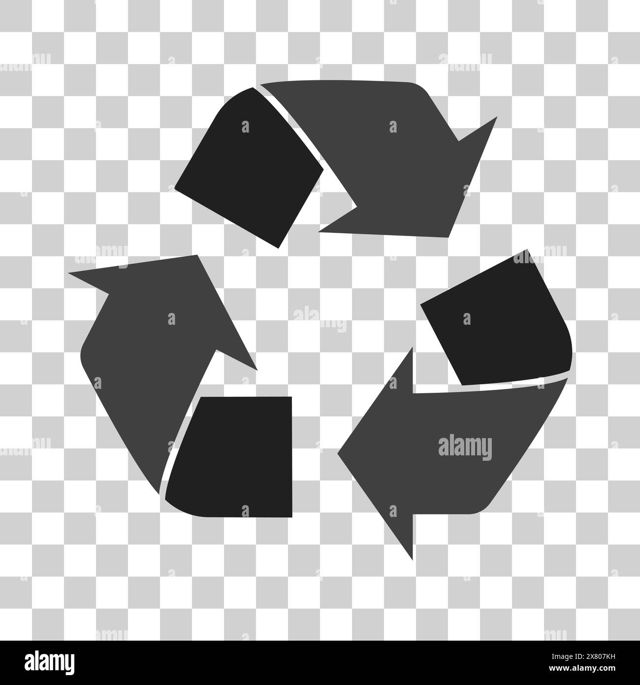 Recycling icon on transparent background Stock Vector Image & Art - Alamy