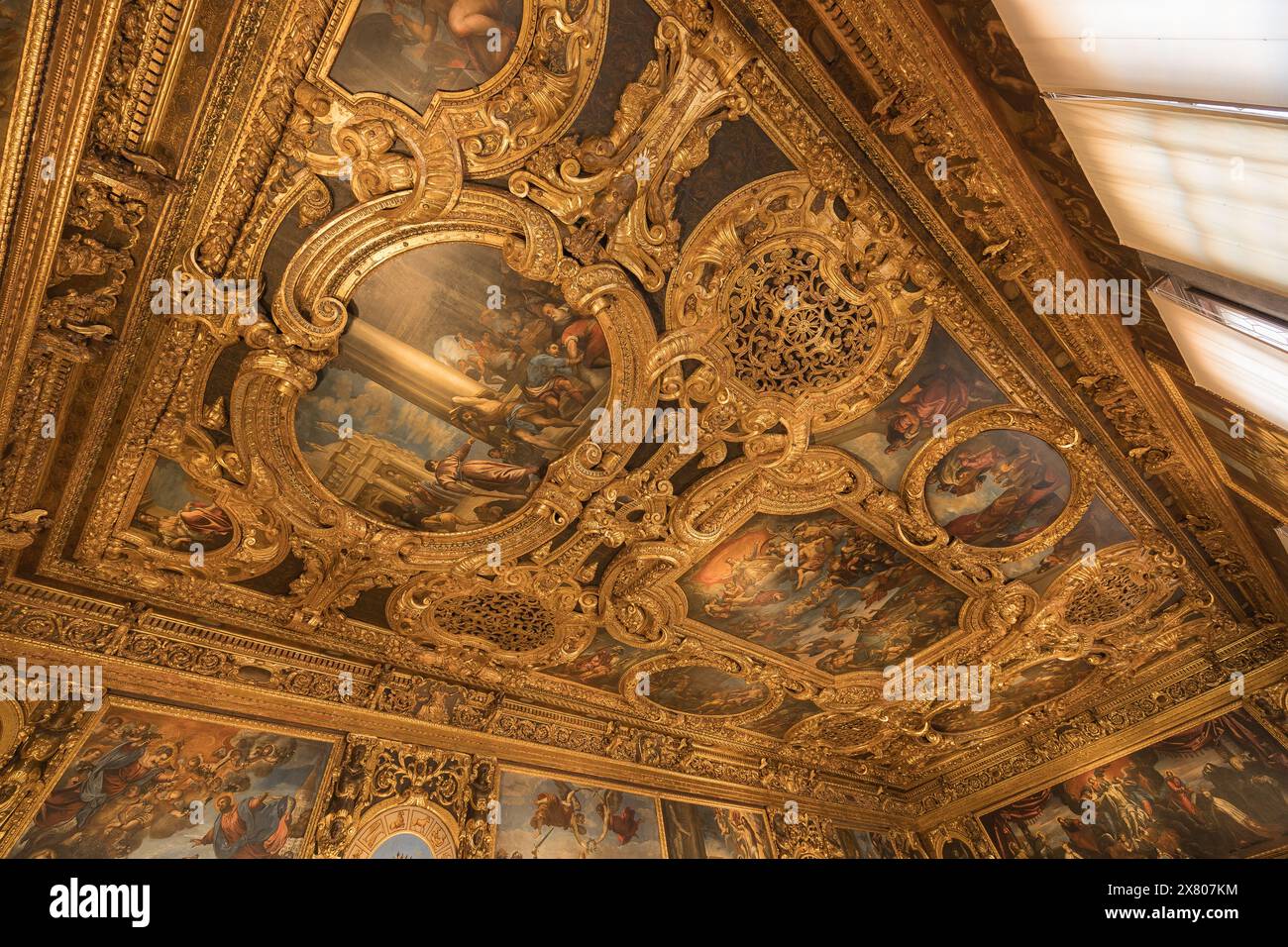 Venice, Italy - May 17, 2024: architectural detail inside Palazzo ...