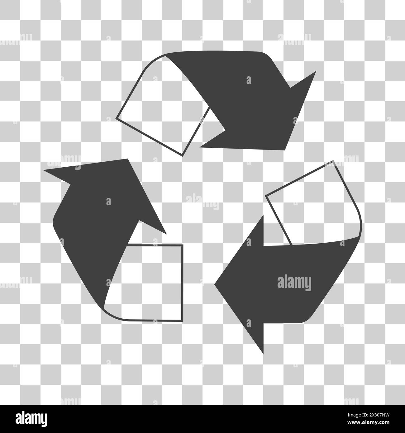 Recycling icon on transparent background Stock Vector Image & Art - Alamy