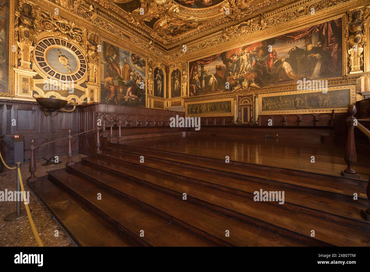Venice, Italy - May 17, 2024: architectural detail inside Palazzo ...