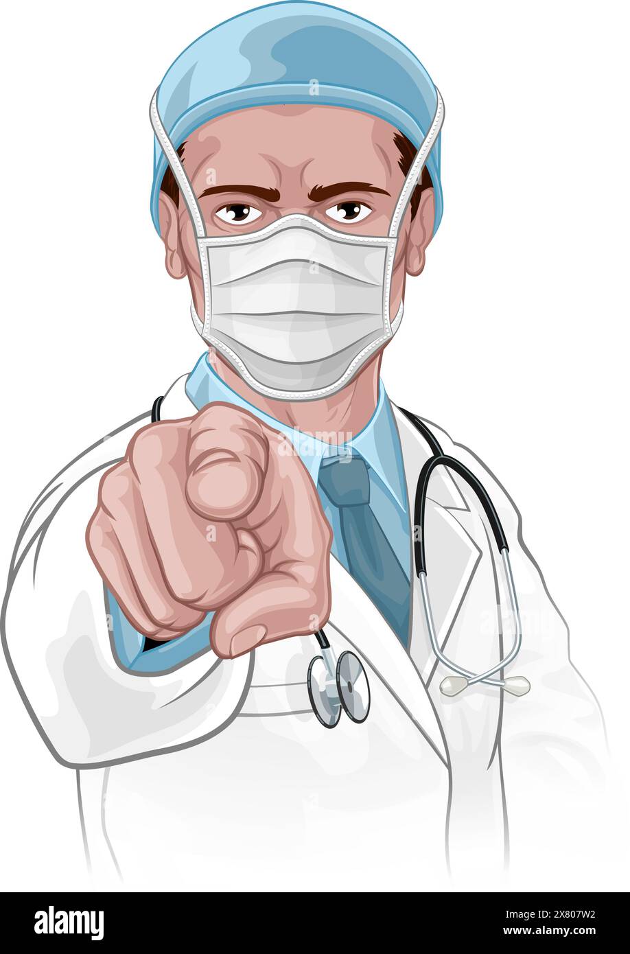 Doctor Pointing Your Country Needs Wants You Stock Vector Image & Art ...