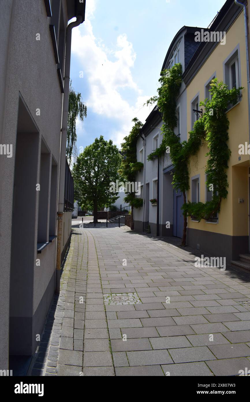 village street in Winningen during Myy 2024 Stock Photo - Alamy