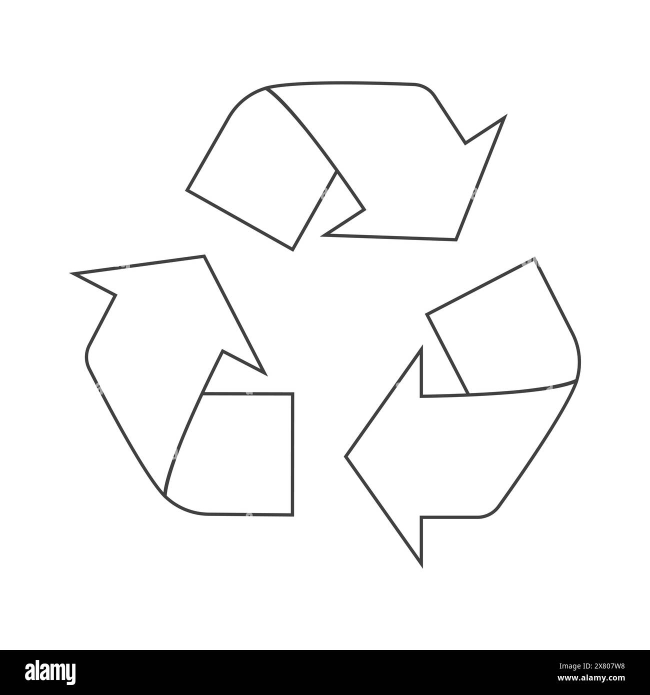 Recycling icon on transparent background Stock Vector Image & Art - Alamy