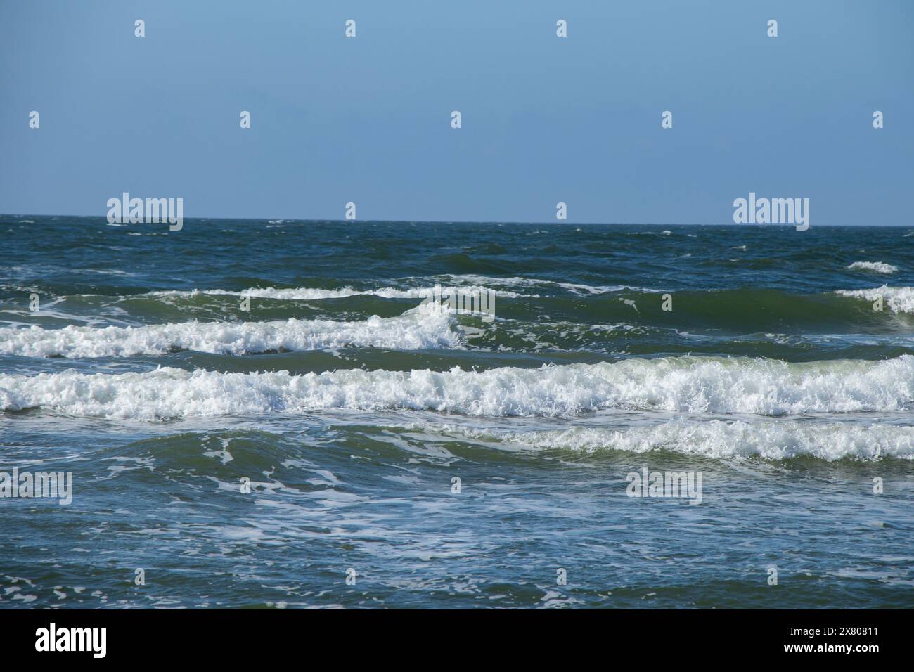 beautiful close-up of the North Sea waves in Denmark Rømø Stock Photo ...