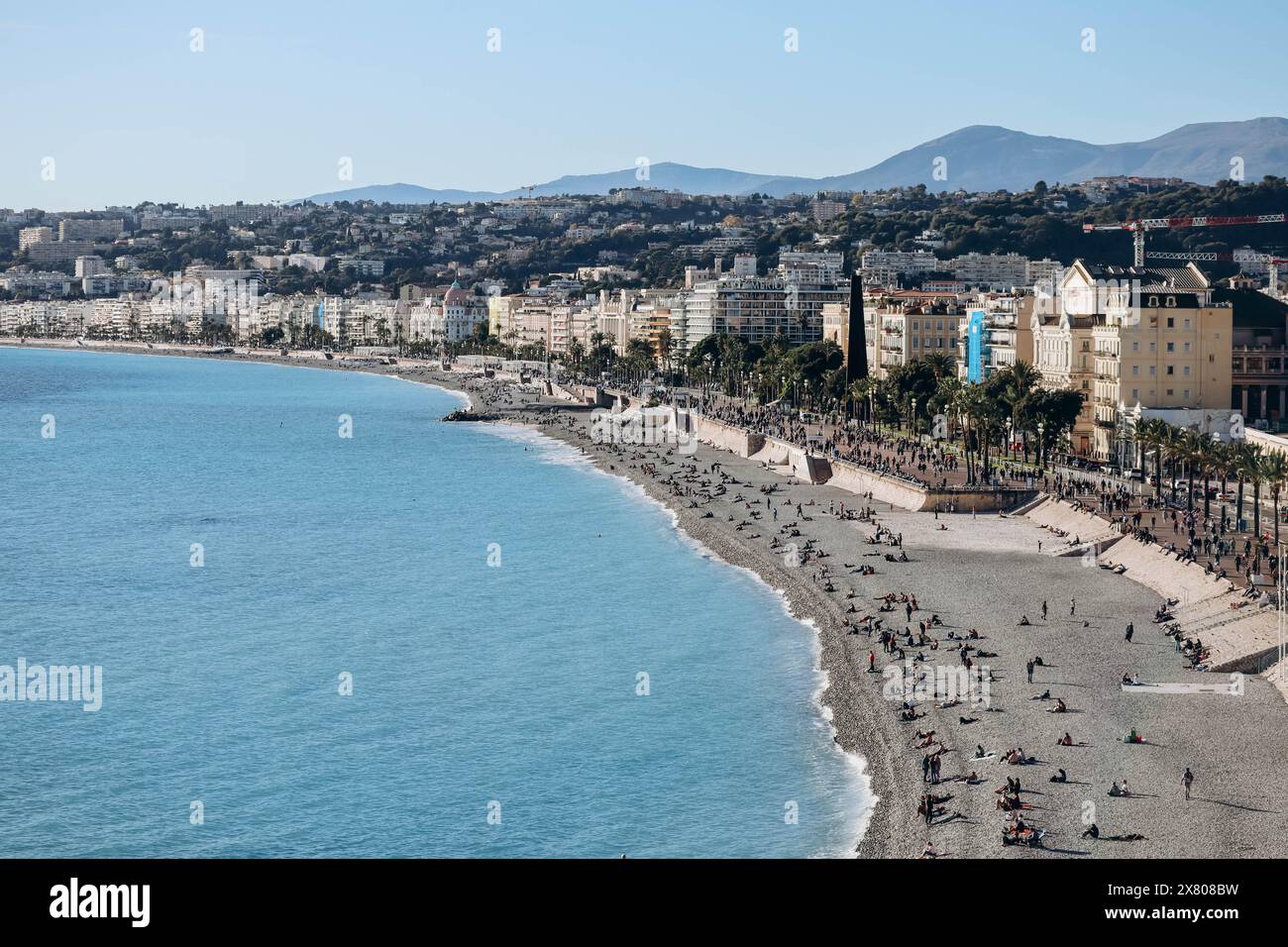 Beautiful beach coastline nice france hi-res stock photography and ...