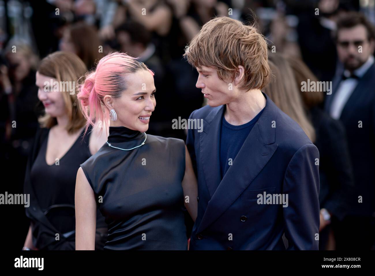 Cannes, France. 21th May, 2024. Allegra Ream and Jordan Barrett attends ...