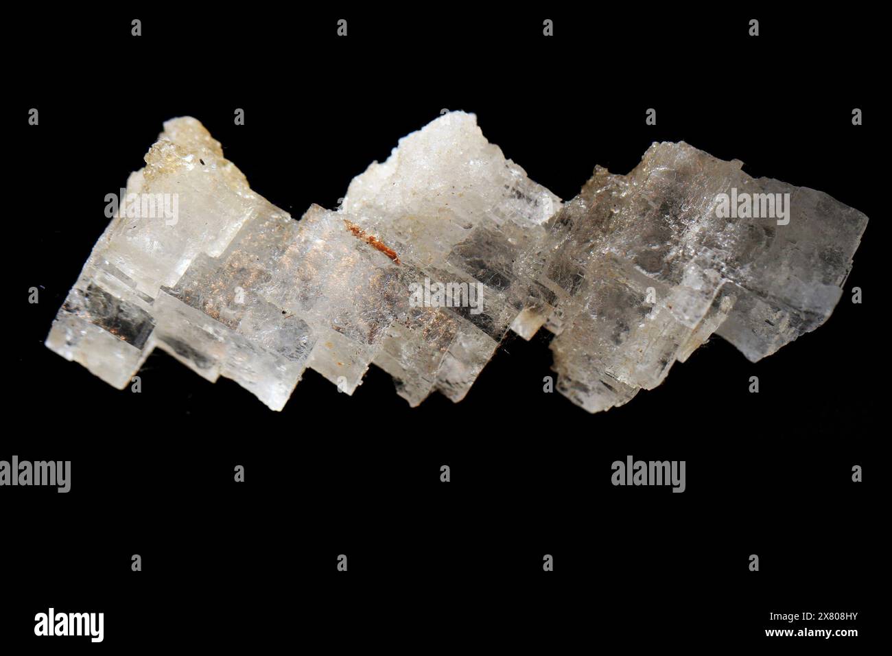 salt crystal mineral isolated on the black background Stock Photo - Alamy