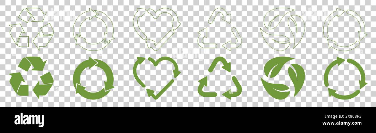 Recycling icon on transparent background Stock Vector Image & Art - Alamy