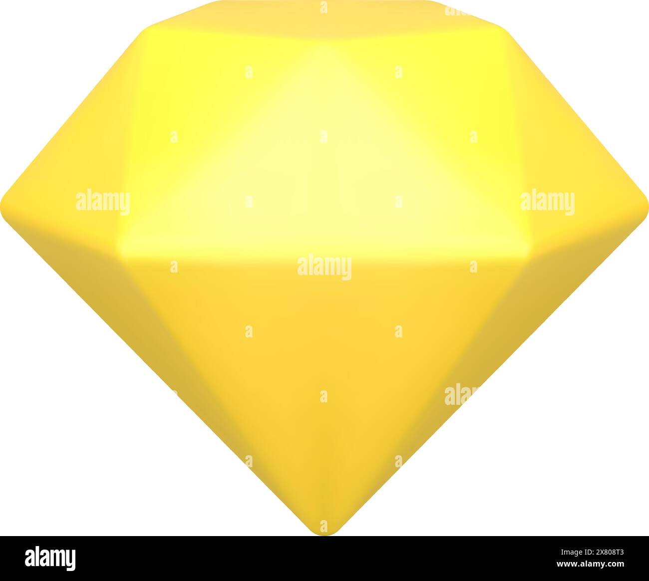 Yellow diamond icon 3d isometric vector illustration. Glossy gem ...