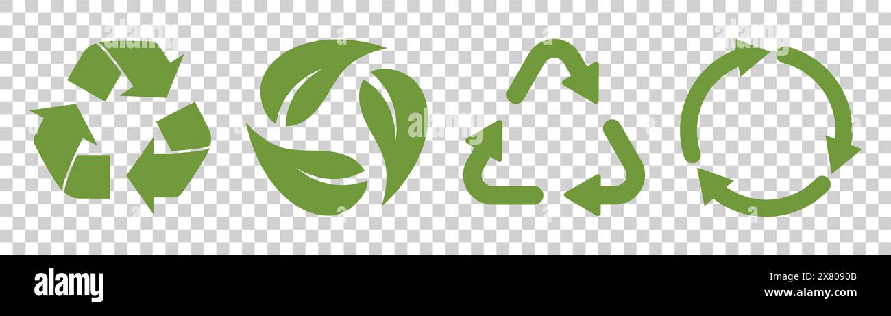 Recycling icon on transparent background Stock Vector Image & Art - Alamy