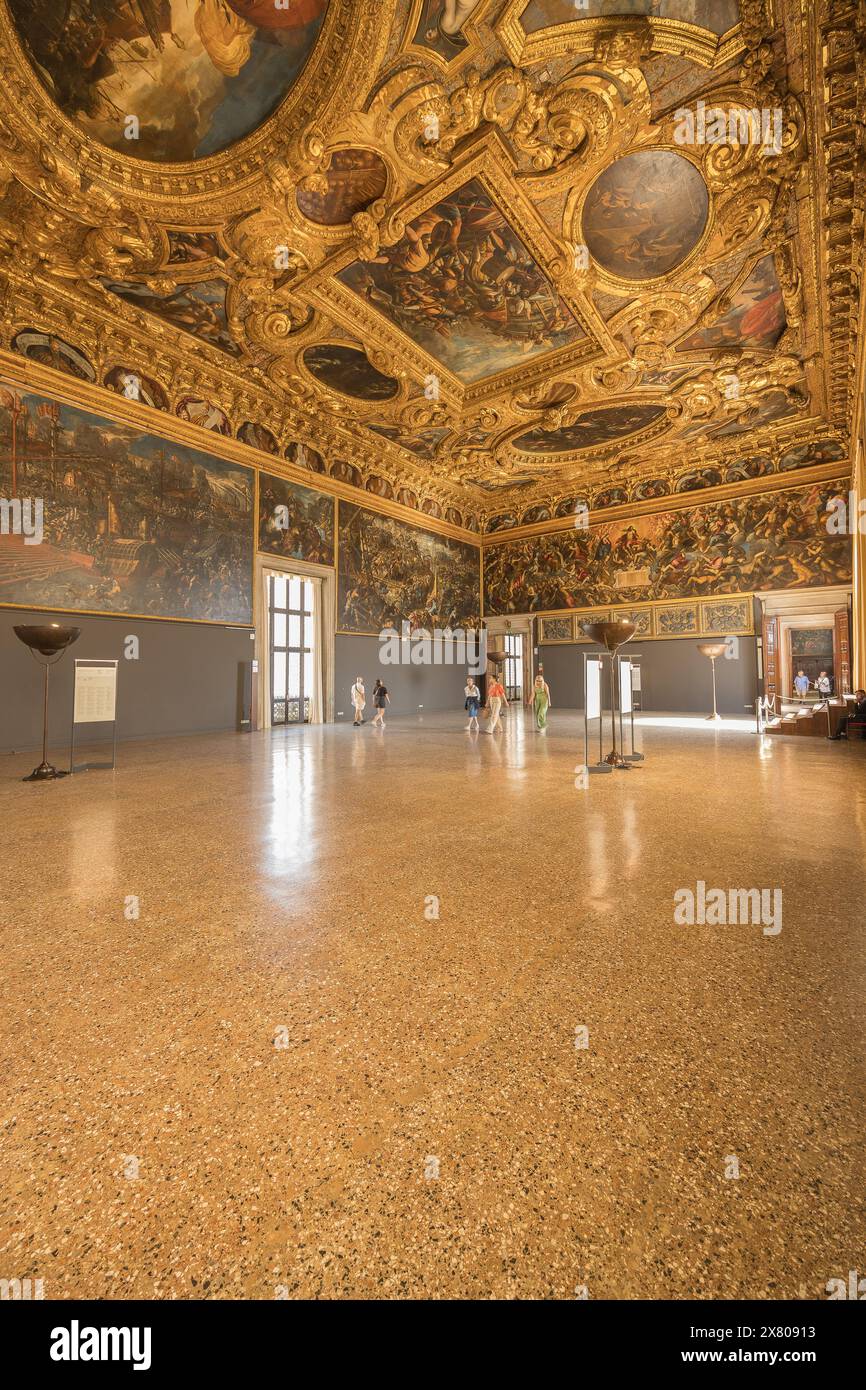 Venice, Italy - May 17, 2024: architectural detail inside Palazzo ...