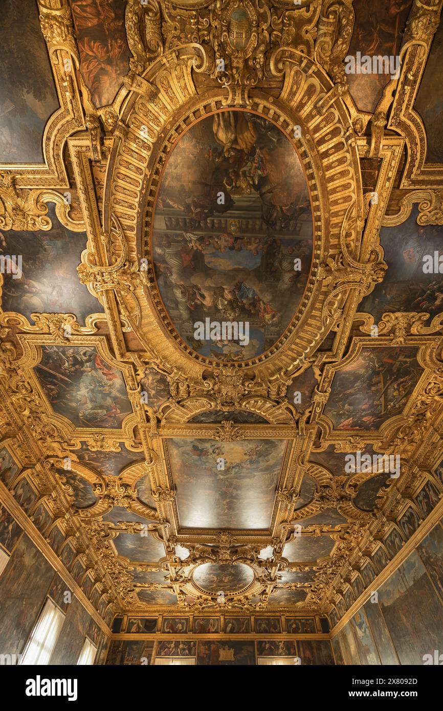 Venice, Italy - May 17, 2024: architectural detail inside Palazzo ...