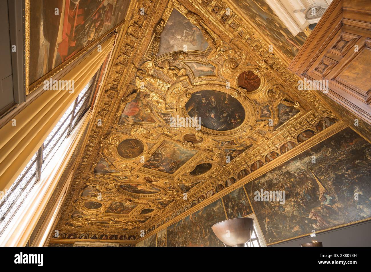 Venice, Italy - May 17, 2024: architectural detail inside Palazzo ...