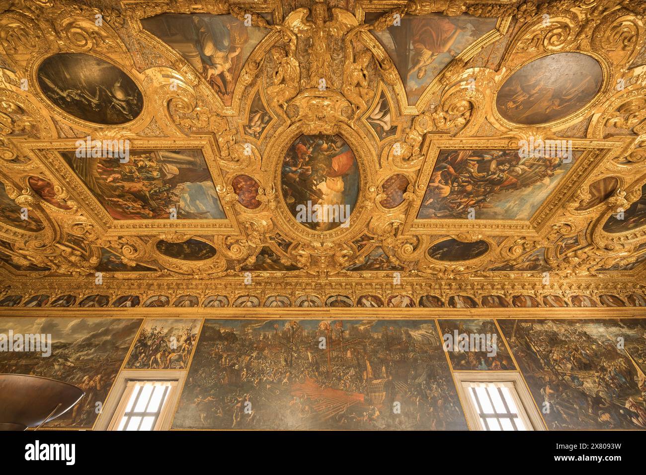 Venice, Italy - May 17, 2024: architectural detail inside Palazzo ...