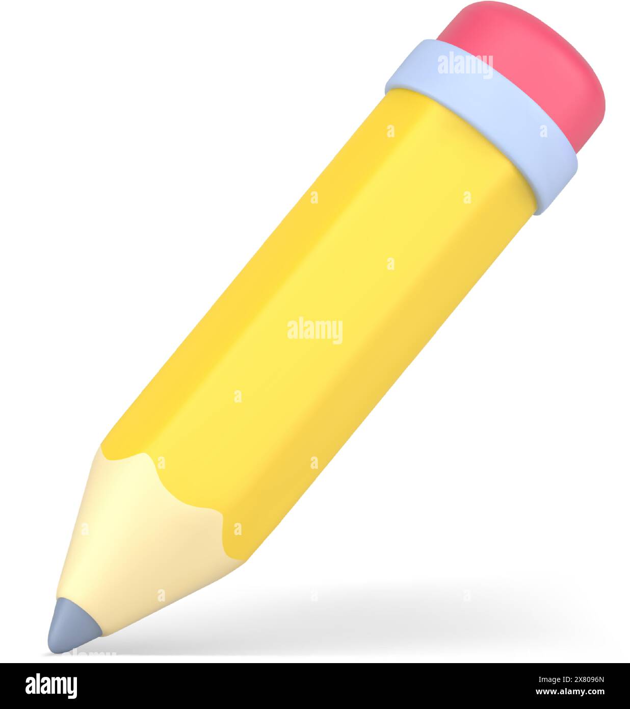 Closeup pink pencil yellow Stock Vector Images - Alamy