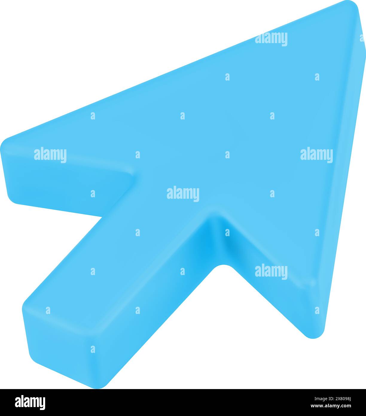 Blue Web Arrow 3d Icon Pointer Volumetric Mouse Cursor For Website