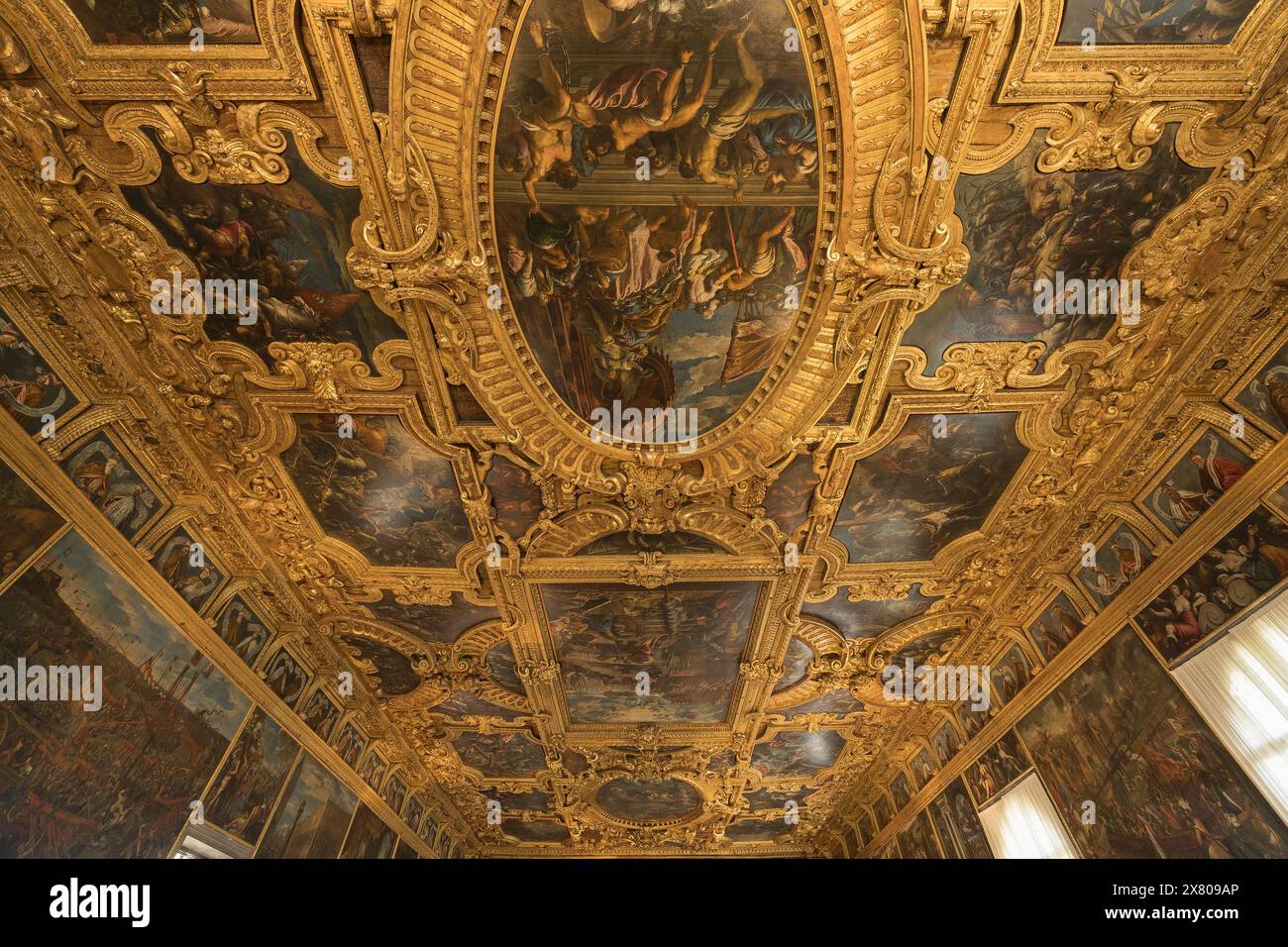 Venice, Italy - May 17, 2024: architectural detail inside Palazzo ...