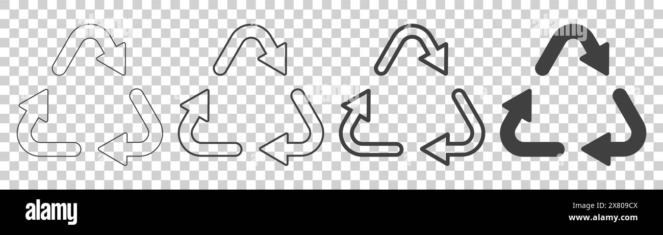 Recycling icon on transparent background Stock Vector Image & Art - Alamy