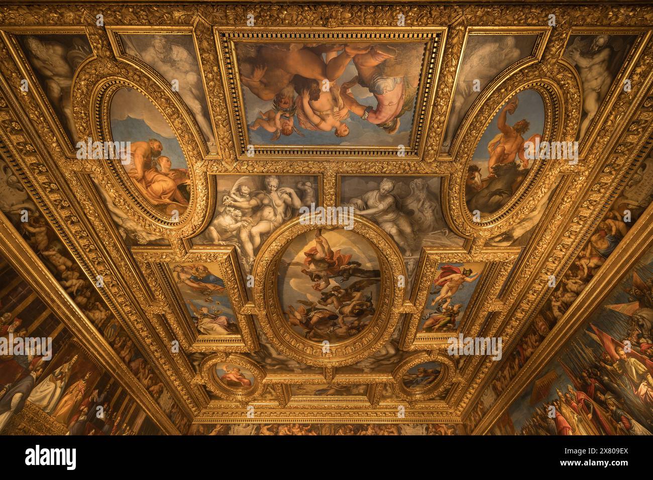Venice, Italy - May 17, 2024: architectural detail inside Palazzo ...