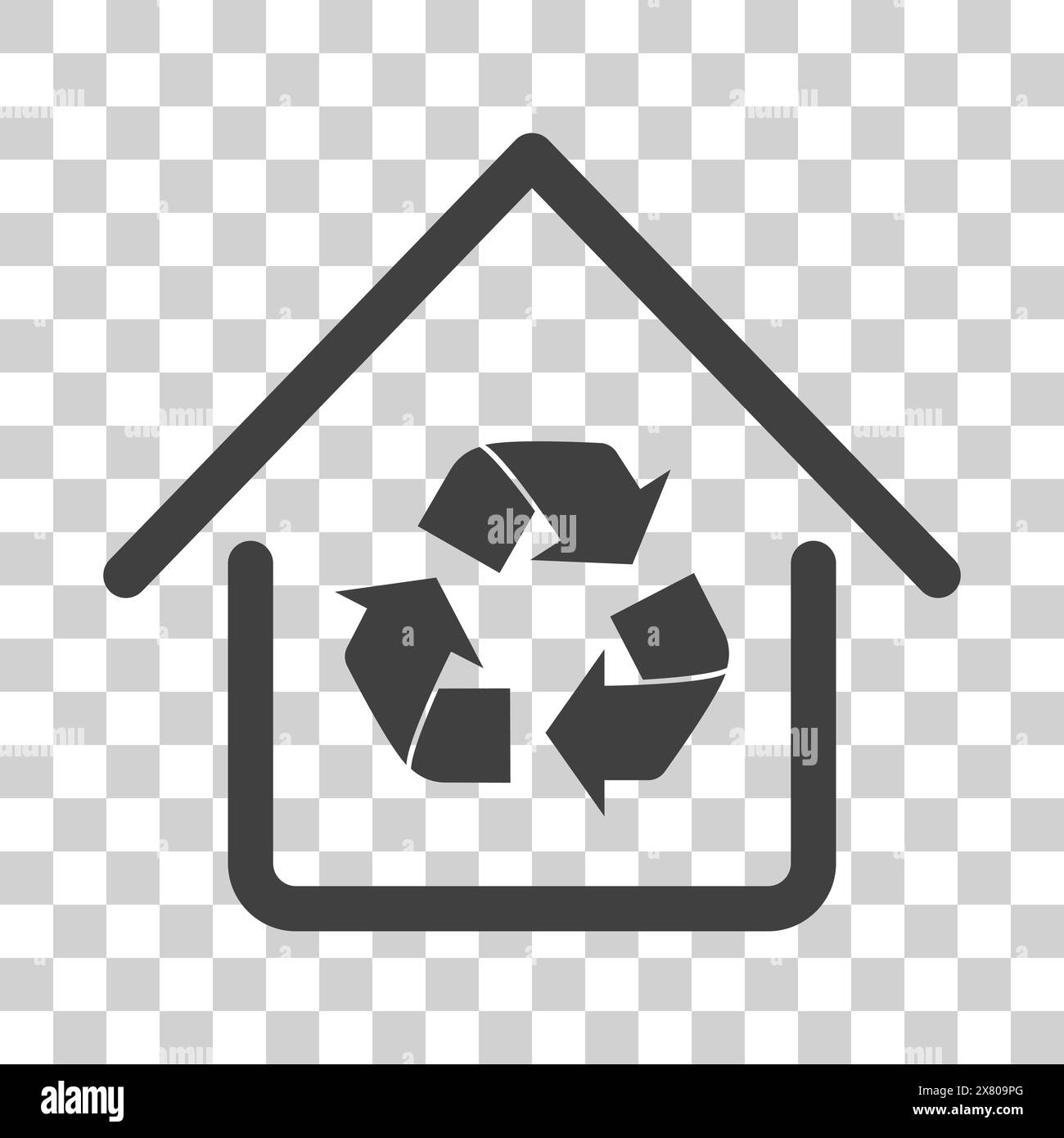 Recycling house icon on white background Stock Vector Image & Art - Alamy