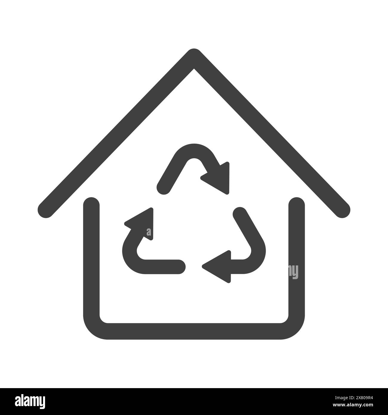 Recycling house icon on white background Stock Vector Image & Art - Alamy