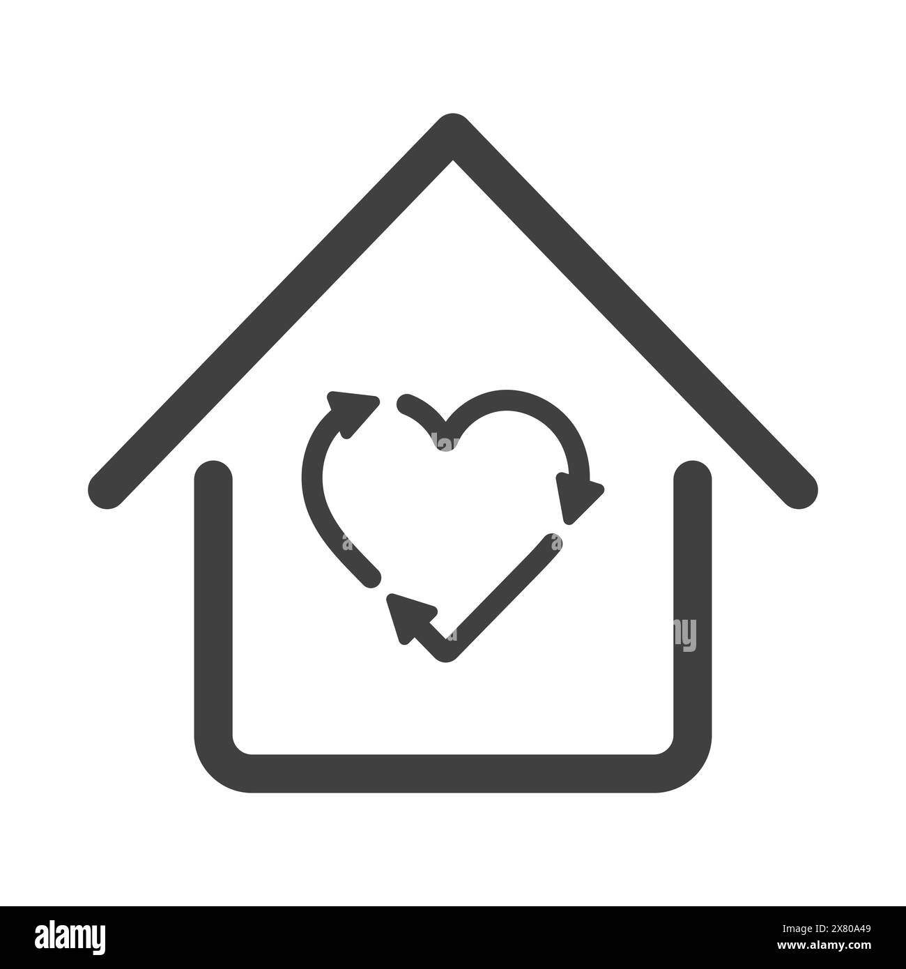 Recycling house icon on white background Stock Vector Image & Art - Alamy