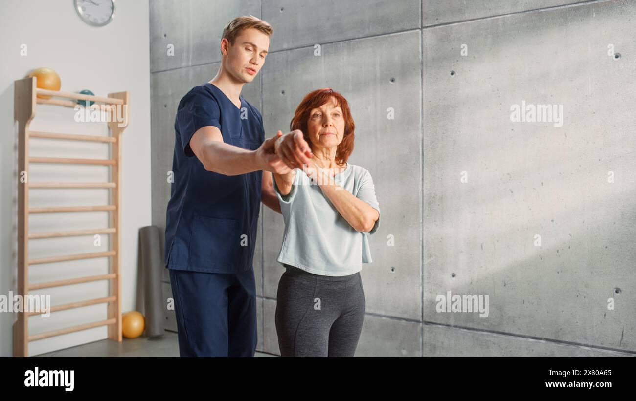 Professional Sport Physiotherapist Working on Specific Muscle Groups ...