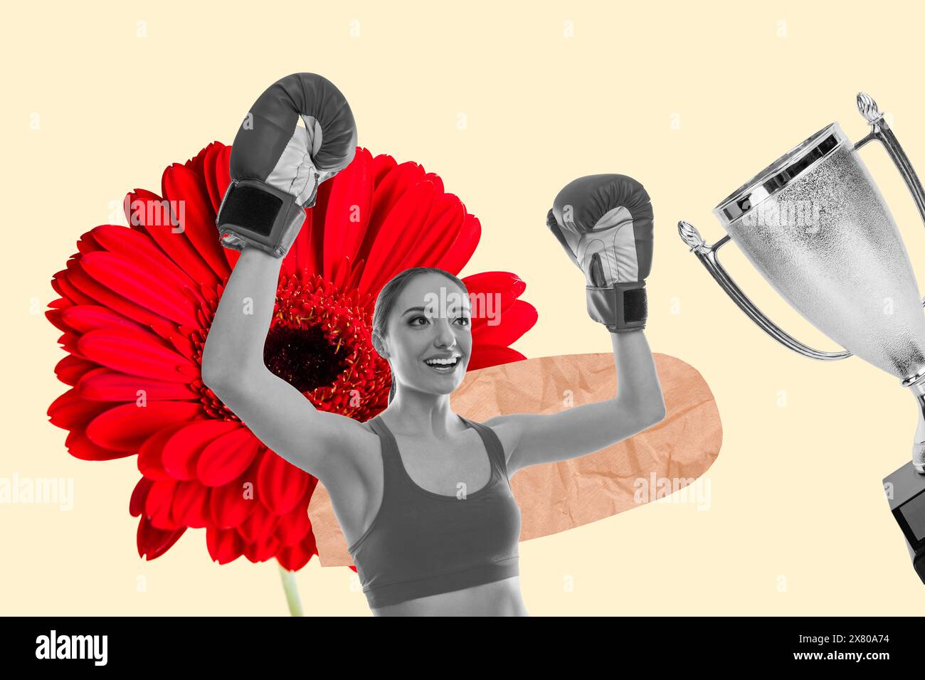 Composite artwork 3D sketch image photo collage of black white figure ...