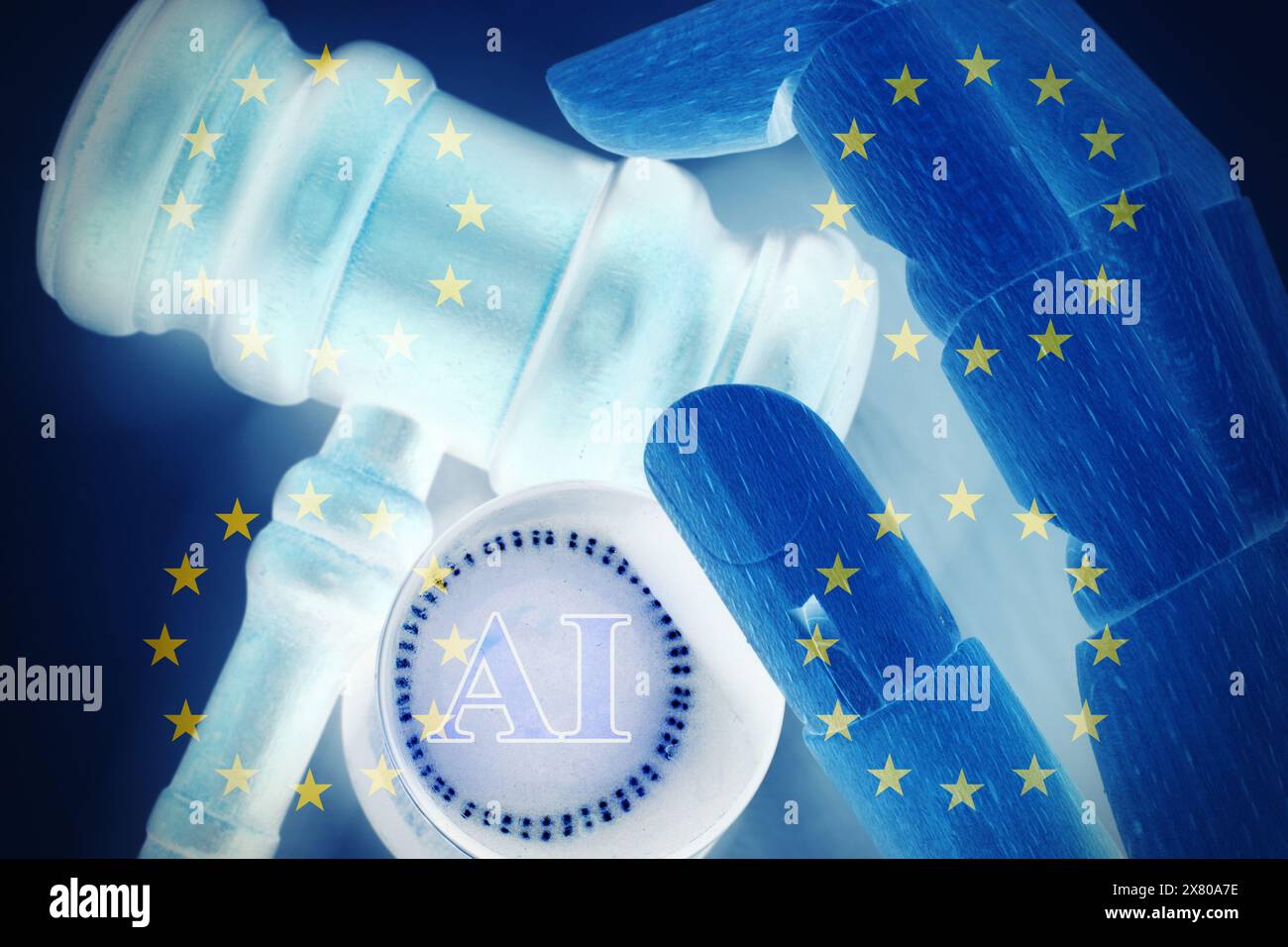 AI act regulation symbol in Europe. Concept words AI artificial ...