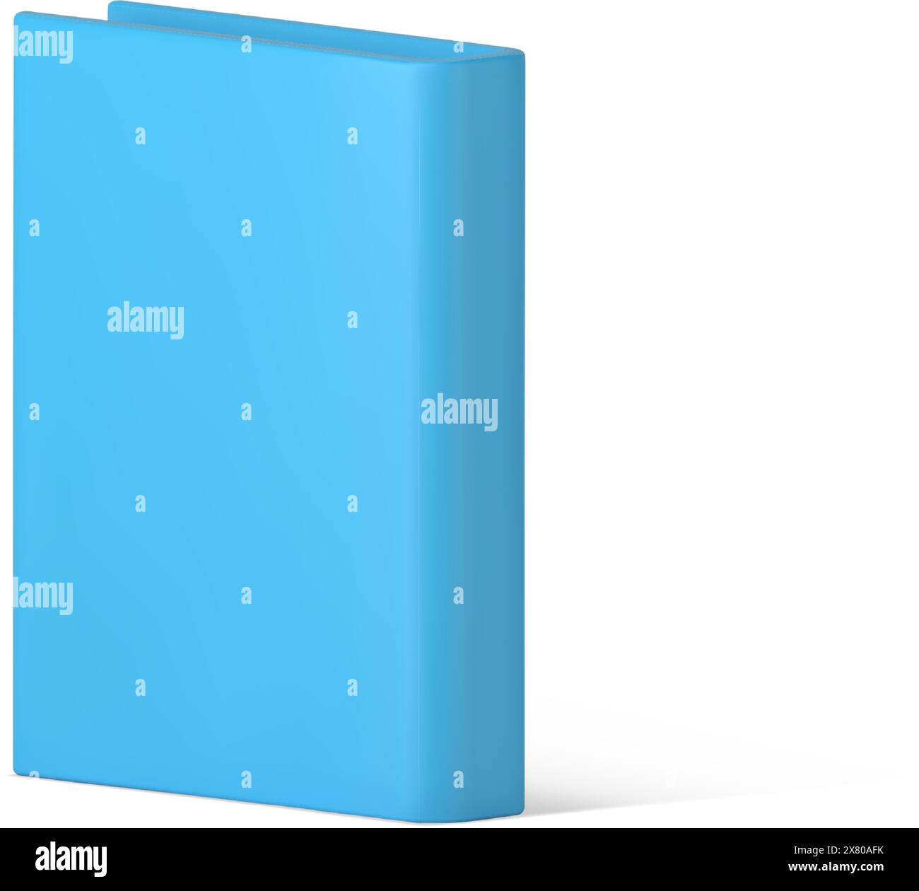 Volumetric blue book vector isolated 3d icon. Interesting educational ...