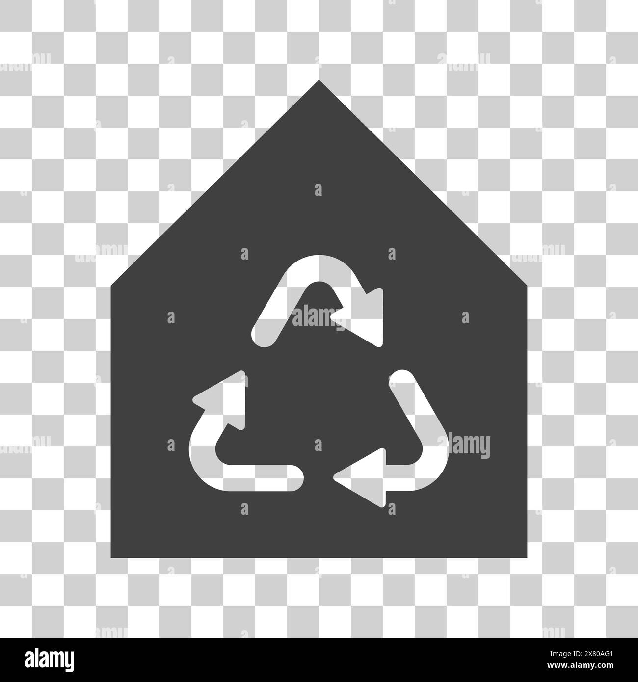 Recycling house icon on white background Stock Vector Image & Art - Alamy