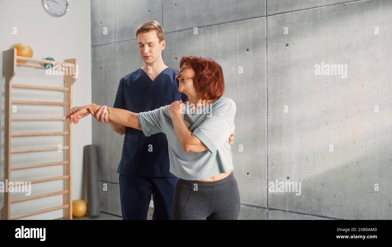 Professional Sport Physiotherapist Working on Specific Muscle Groups ...