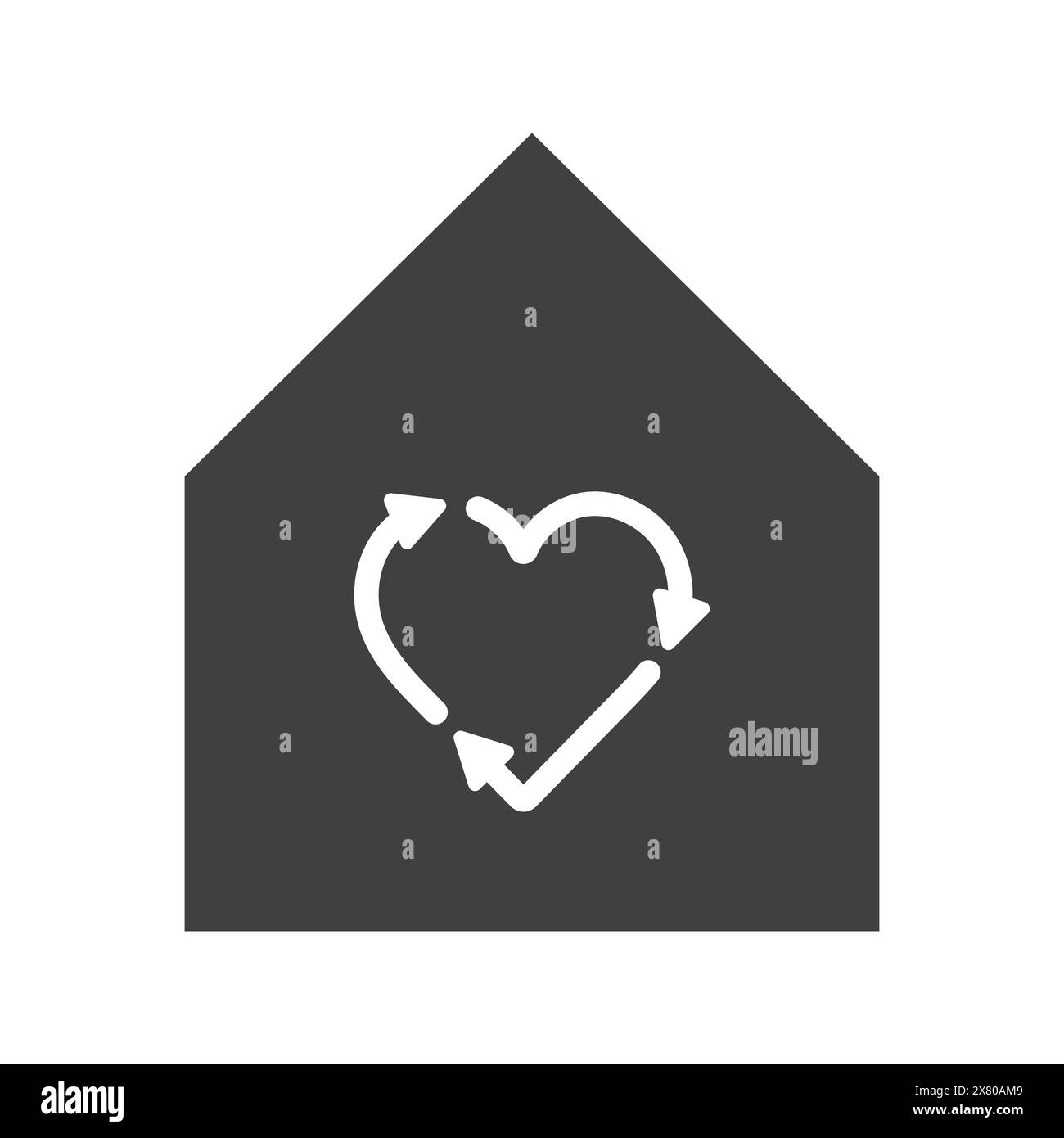 Recycling house icon on white background Stock Vector Image & Art - Alamy