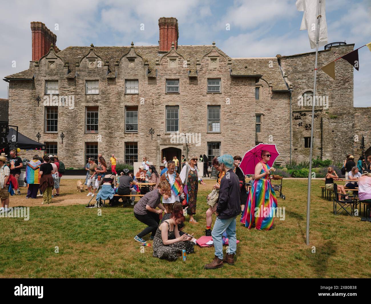 Hay Pride festival celebrating everything LGBTQ+ at Hay Castle, Hay On ...