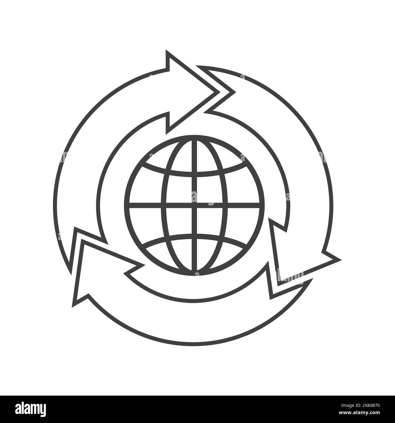 Planet recycling icon on white background Stock Vector Image & Art - Alamy