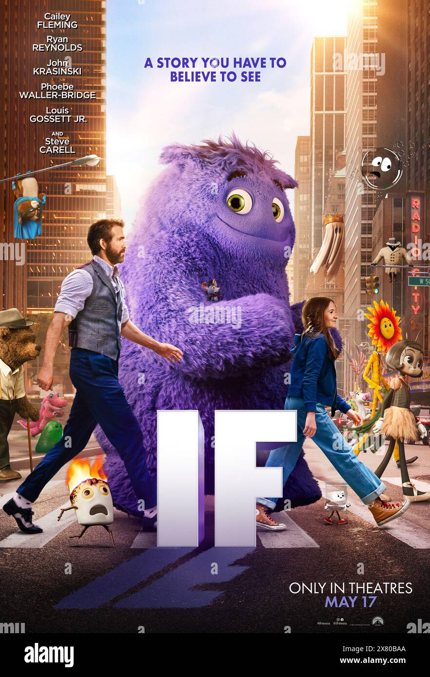 If (2024) directed by John Krasinski and starring Ryan Reynolds, John ...