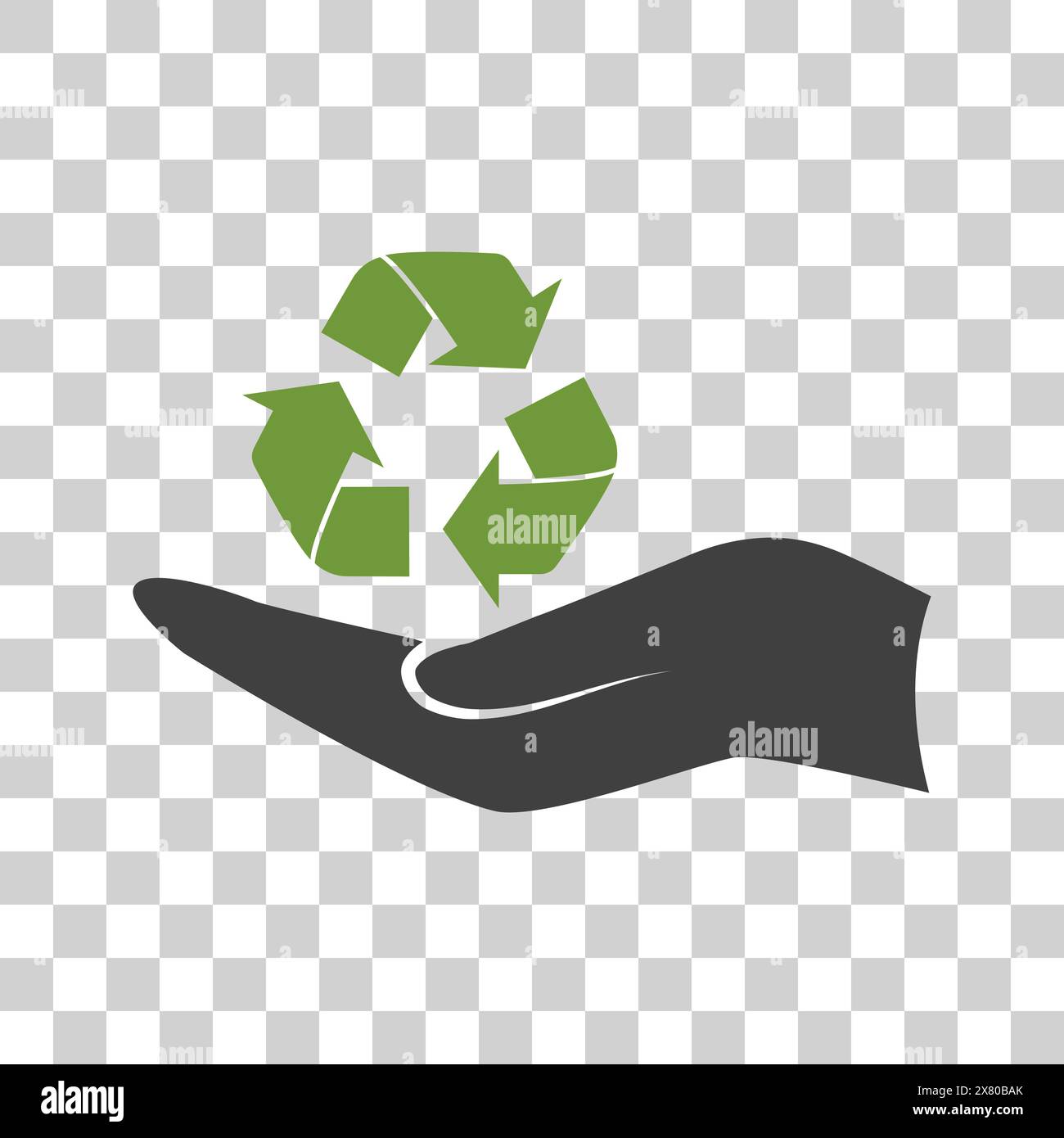 recycling icon in human hand Stock Vector Image & Art - Alamy